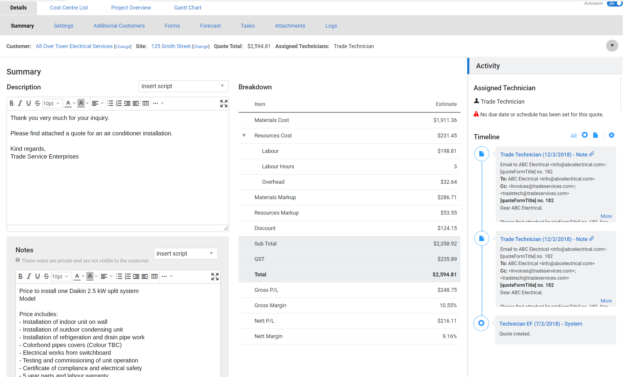 How to Create a Service Quote | Simpro