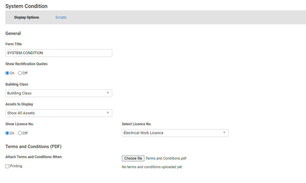 System Condition Report Form | Simpro