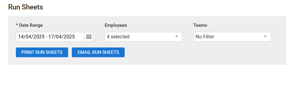 How To Use Run Sheets SimPRO