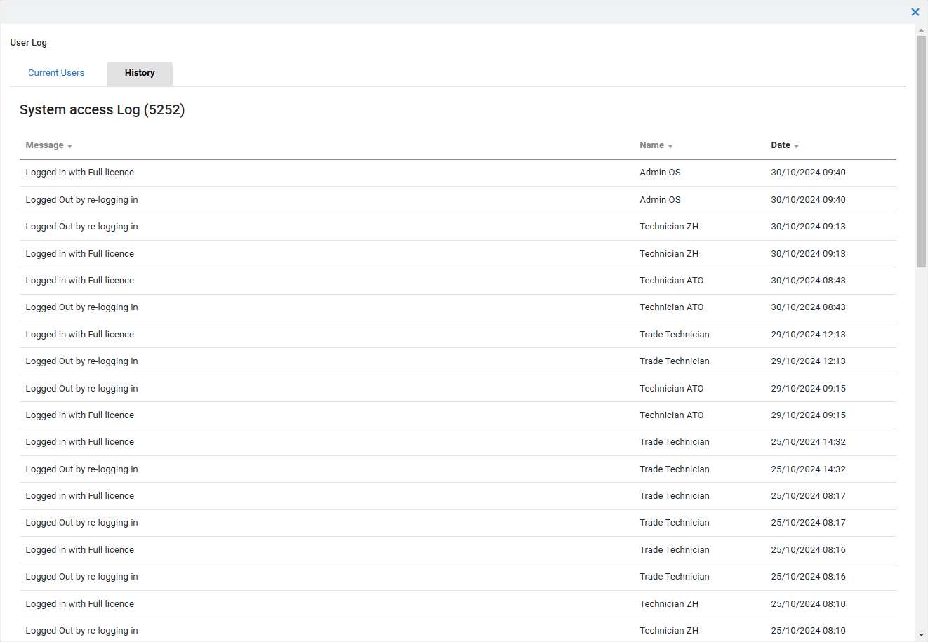 How to Use the User Log | Simpro
