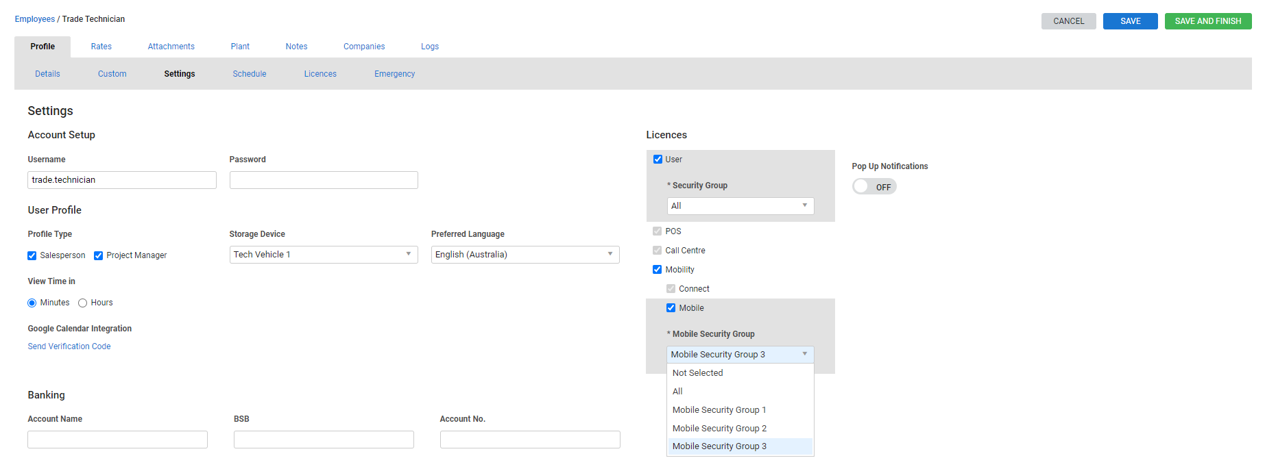 How to Set Up Simpro Mobile Security Groups | Simpro